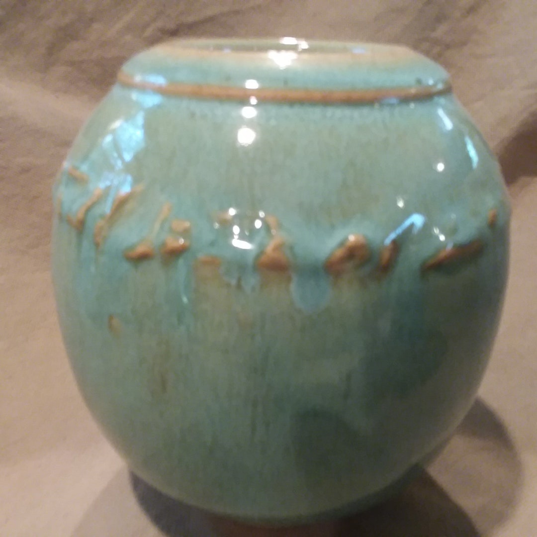 Ceramic Vase, Green Pottery Vase, Home and Living, Flower Vases ...