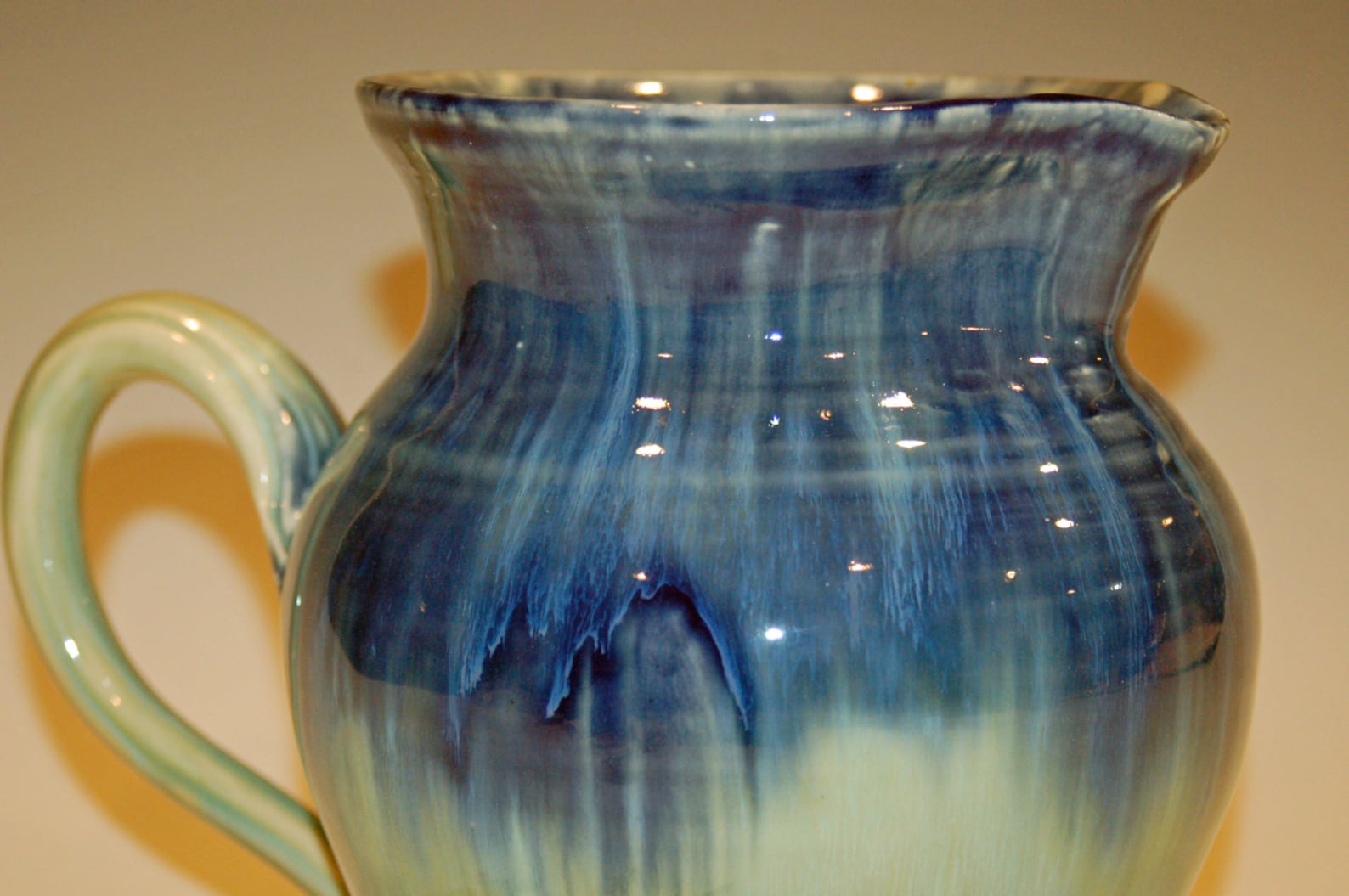 Ceramic Pitcher Pottery Pitcher Blue and Green Drink and - Etsy