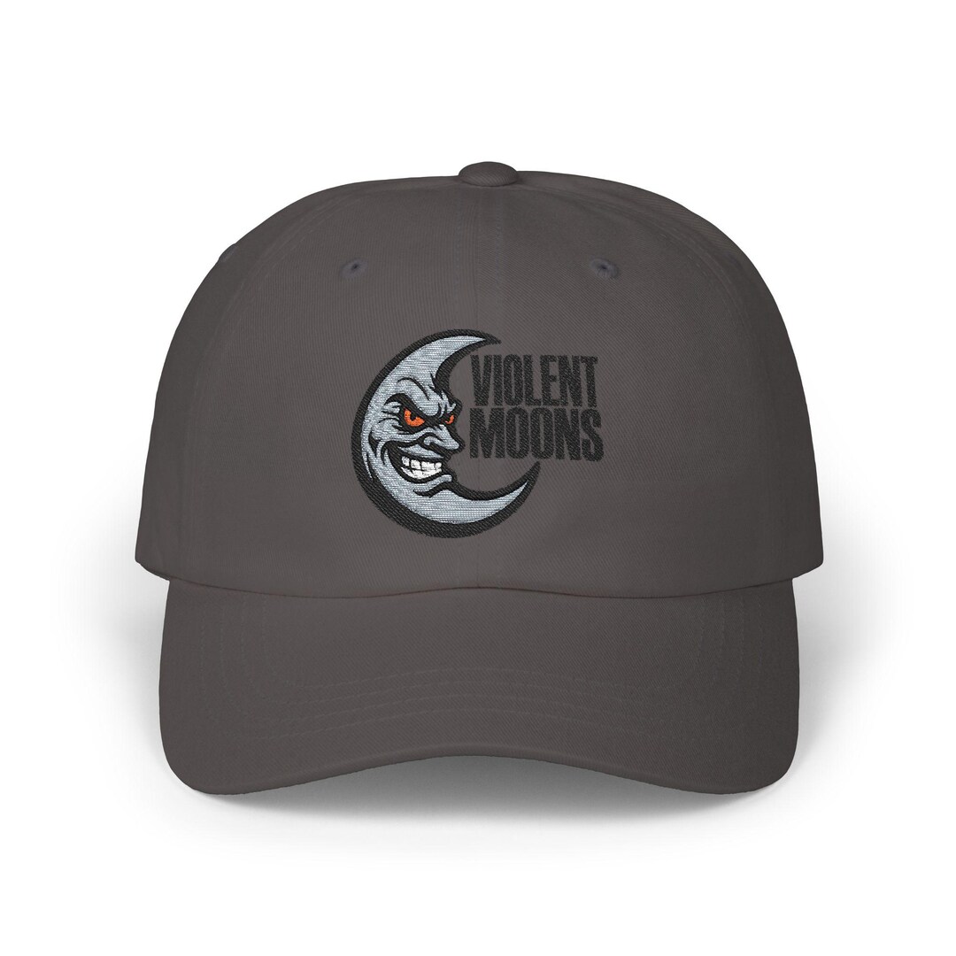 Violent Moons Monogram Hat With Gray Moon | Fierce Crescent Moon Cap ...