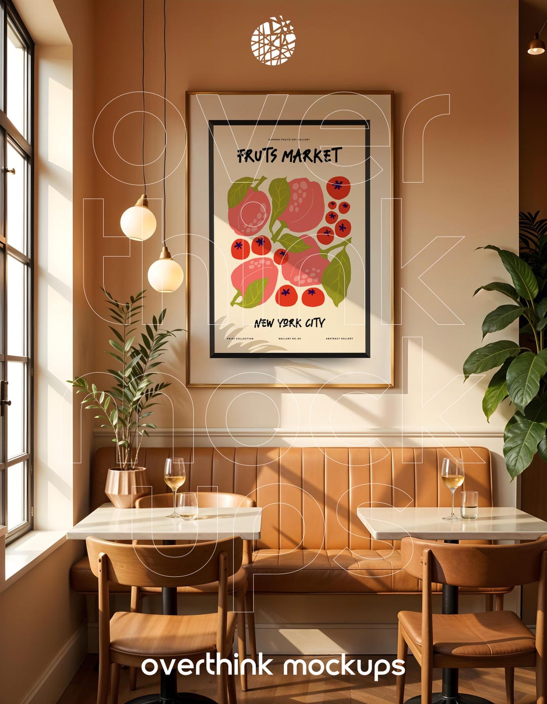 High Resolution Cafe Framed Print Mockup, Modern Poster Mockup, Minimalist Print Mockup, Artwork ...