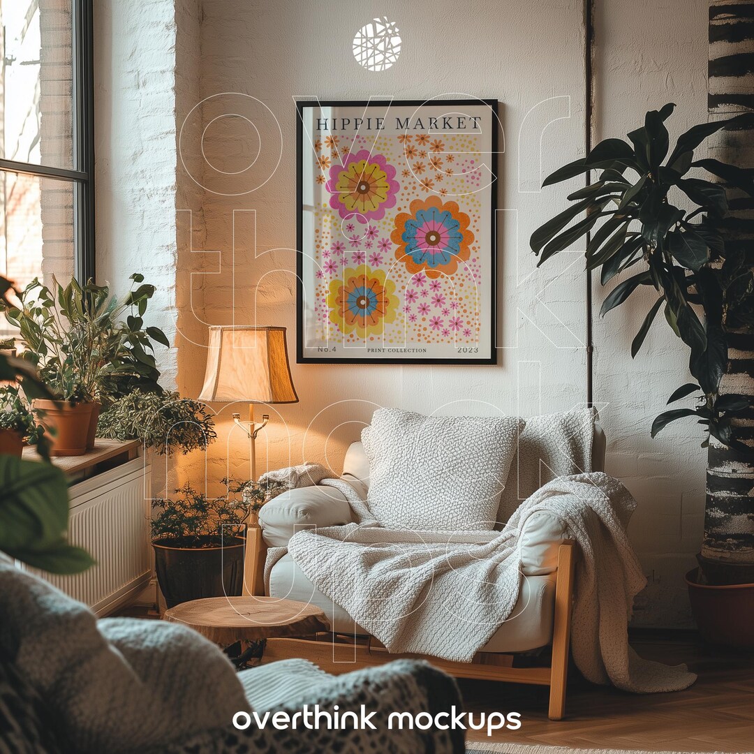 Asian Asthetic Mockup File for Poster Designs, Art Print on the Living ...