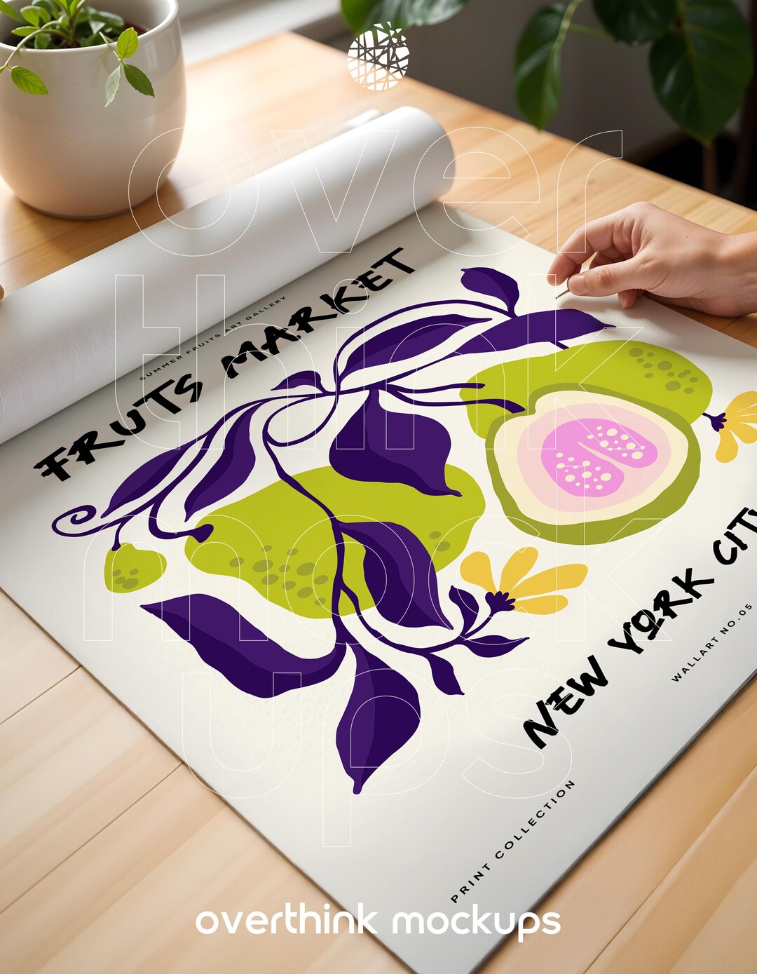 Rolled Paper Mockup, Modern Paper Print Mock Up, Poster Mock Up, A4 ...