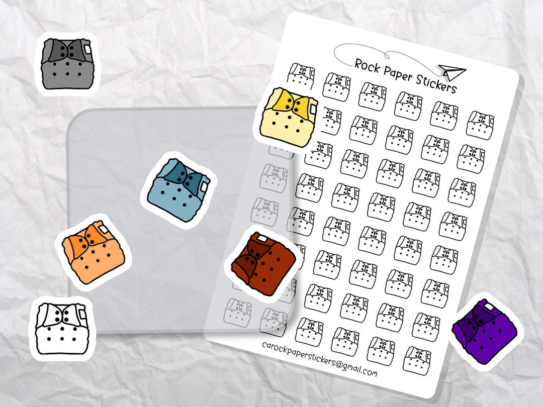 Cloth Diaper Icon Stickers | Cloth Diaper Planner Stickers | Cloth ...