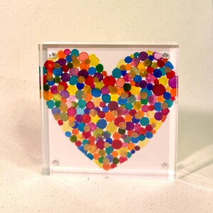 Original Heart Watercolor Paintings in Acrylic Frames - Etsy