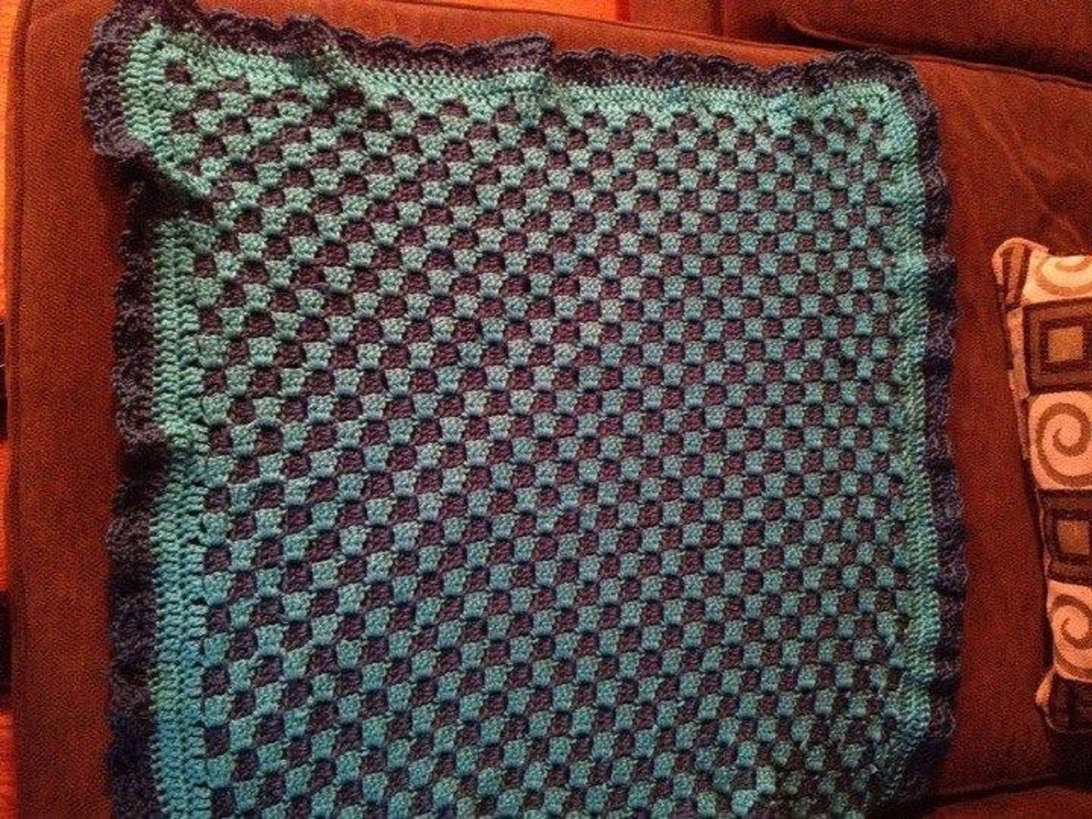 Checkerboard Baby Afghan - Etsy