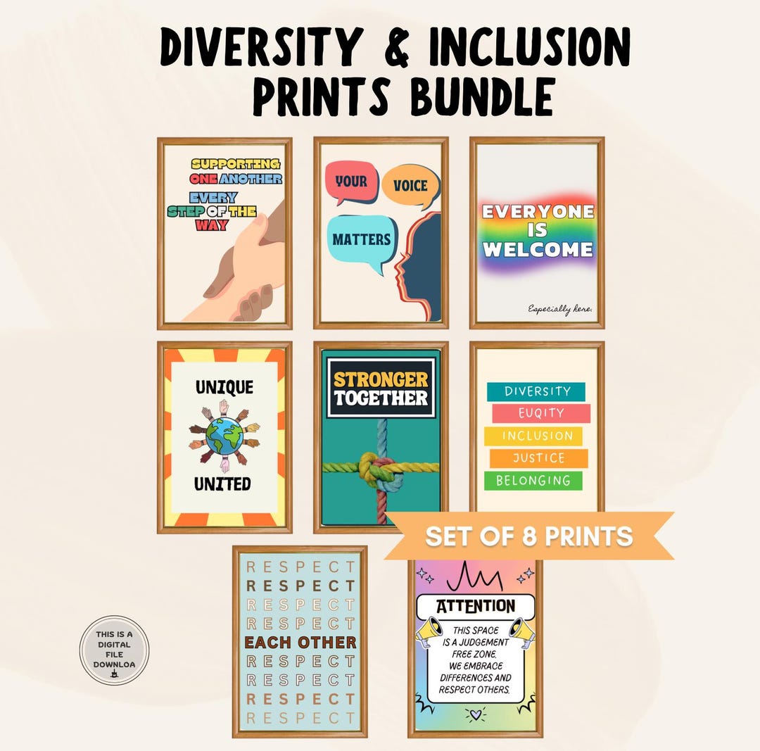 Diversity Posters for Classroom - Inclusion Bulletin Board - Classroom ...