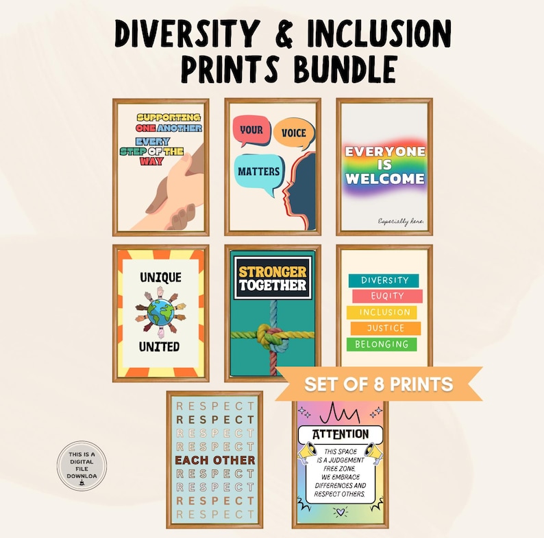 Diversity Posters for Classroom - Inclusion Bulletin Board - Classroom ...