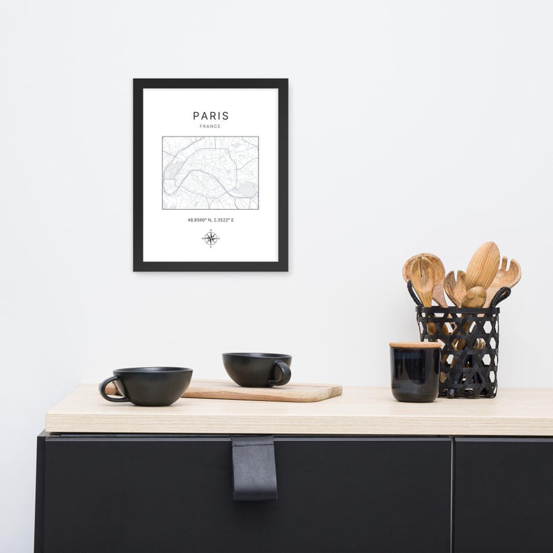 Custom City Map Poster | Personalized Map Print | Any City Wall Art ...