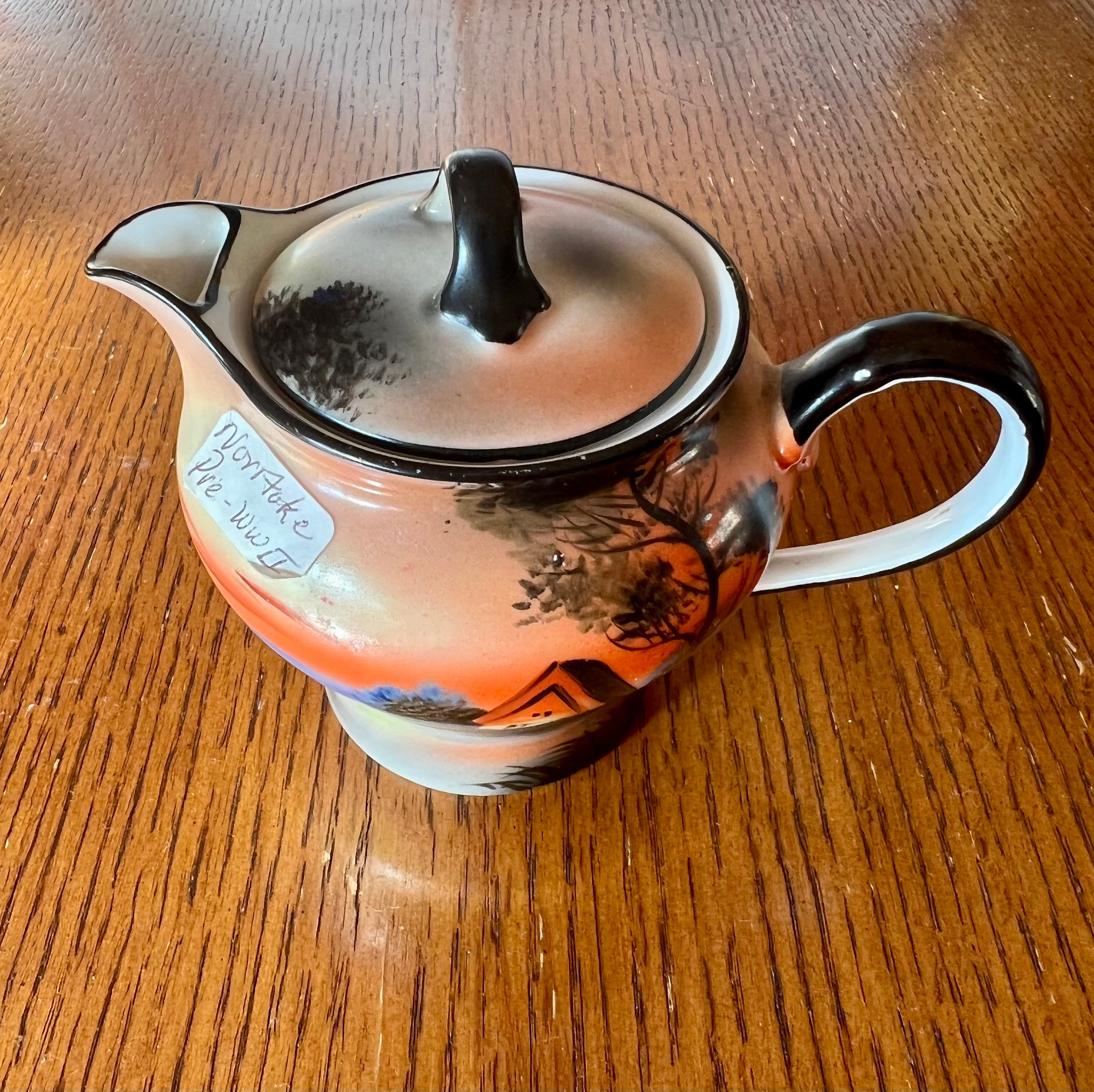 Vintage Noritake Pre WWII Japanese Hand Painted Tea Pot. - Etsy