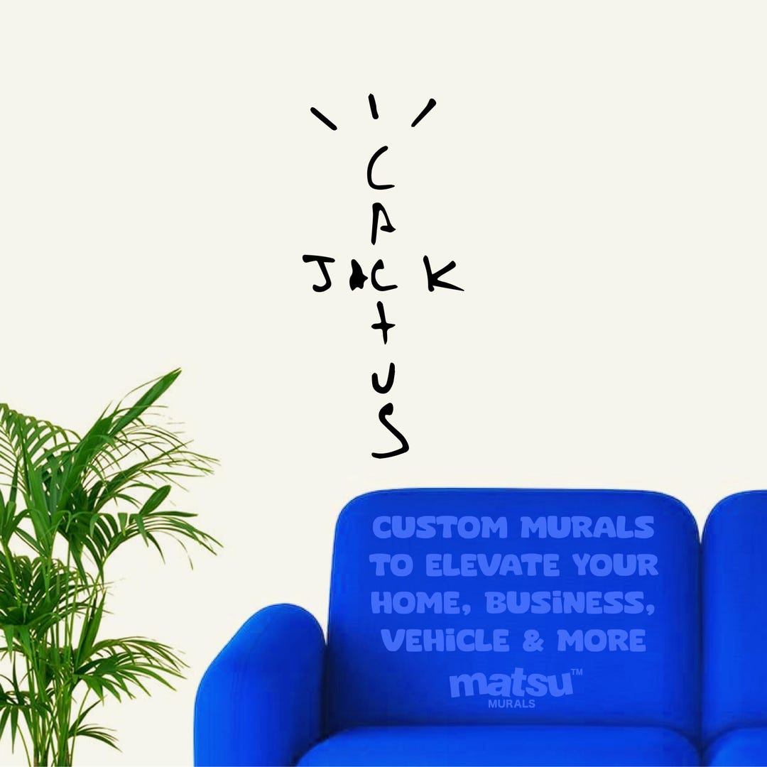 Cactus Jack | Travis Scott Wall Decal + Free Sticker Pack - Etsy