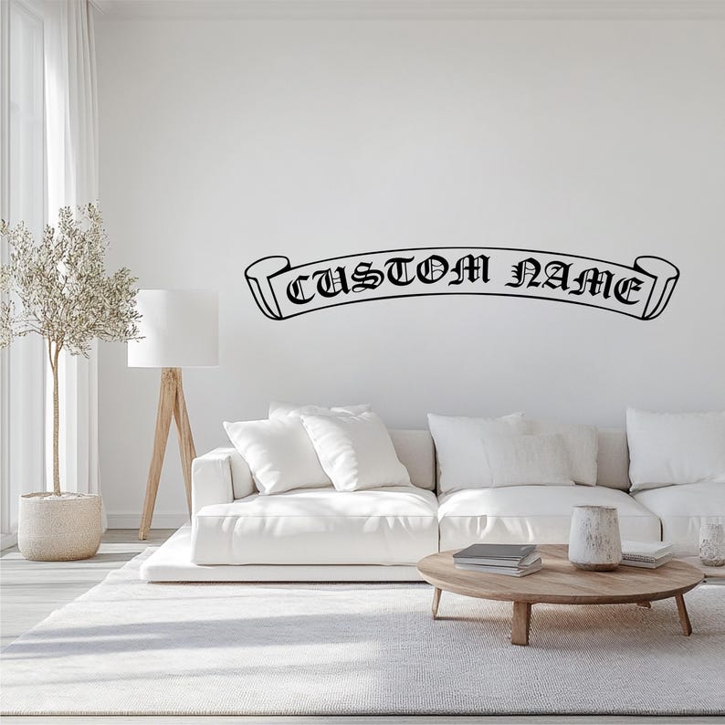 Designer Hypebeast "custom Text" Old English Banner Wall Decal + Free ...