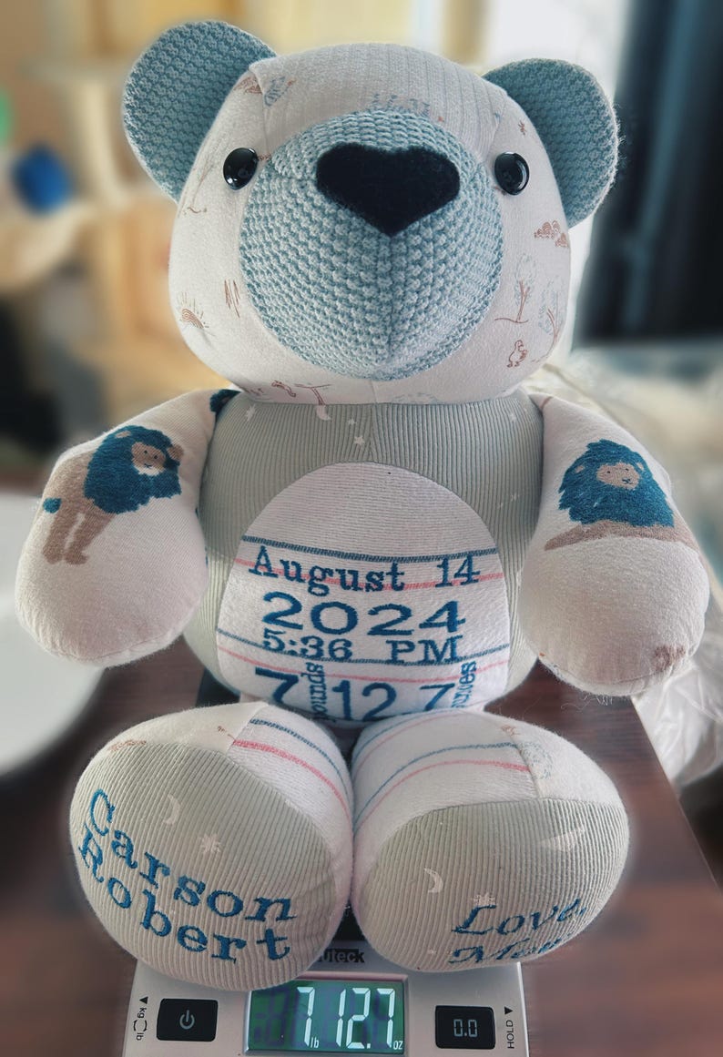 Baby Birth Weight Memory Bear - Etsy