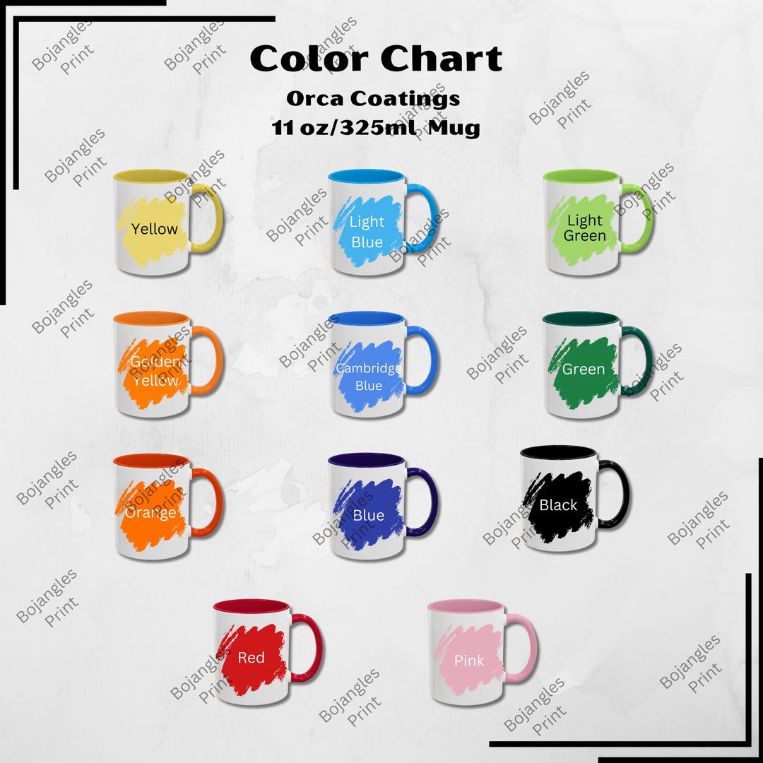 Orca Coatings 11 Oz Mug Color Chart Printify Product Listing PNG ...
