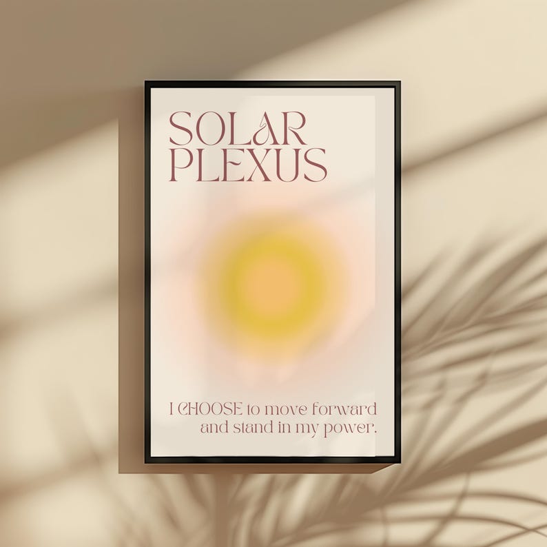 Printable Solar Plexus Chakra Affirmation Poster. Daily Affirmative ...