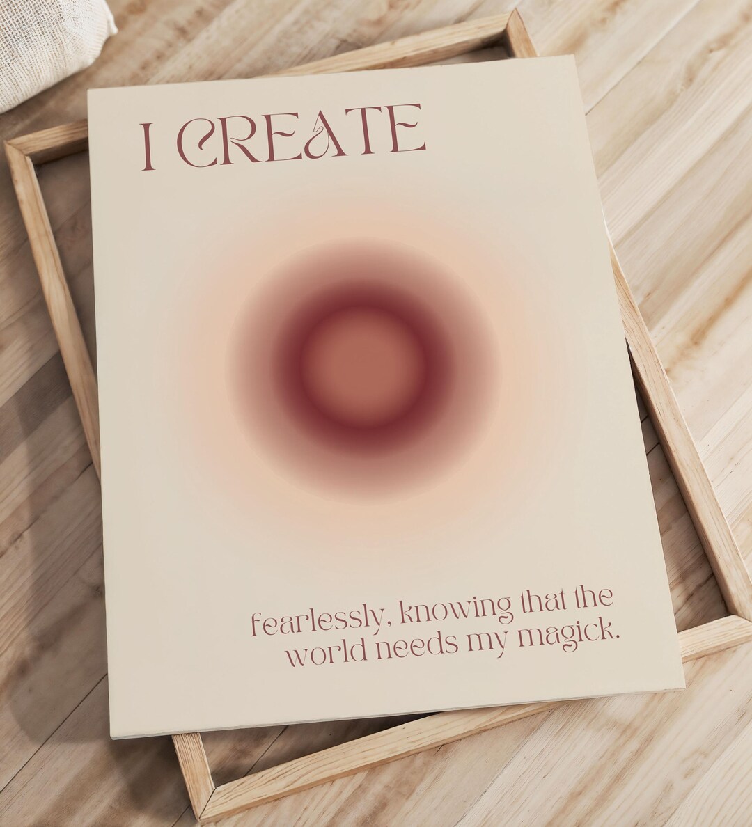 Inspiring Motivational Quote Art Print - Positive Aura Affirmation for ...