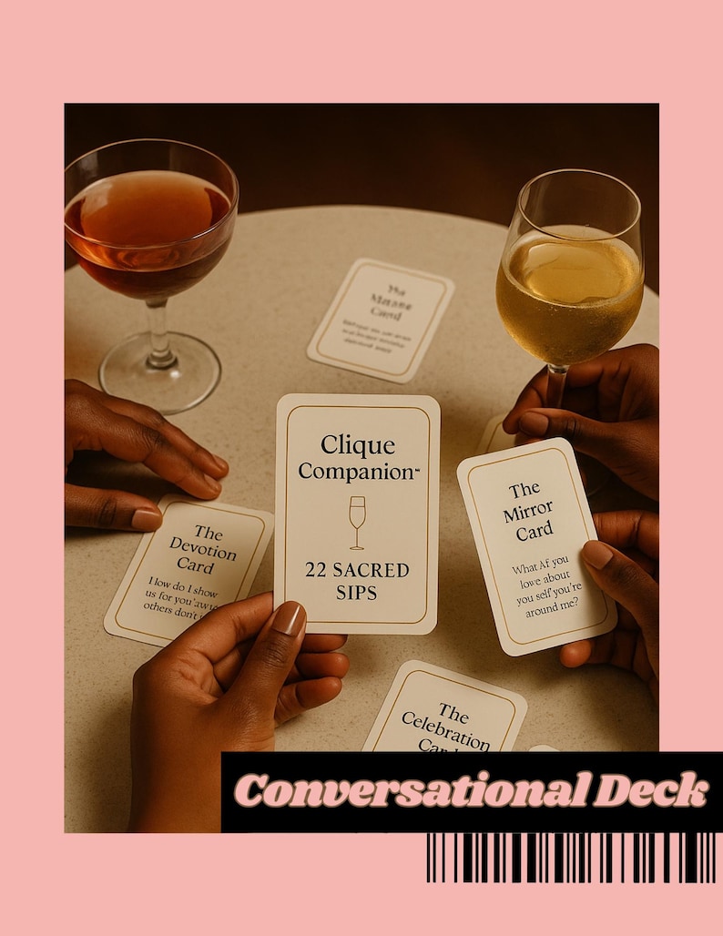 Clique Companion™ Printable Deck – 22 Sacred Sips Card Game for Friends ...