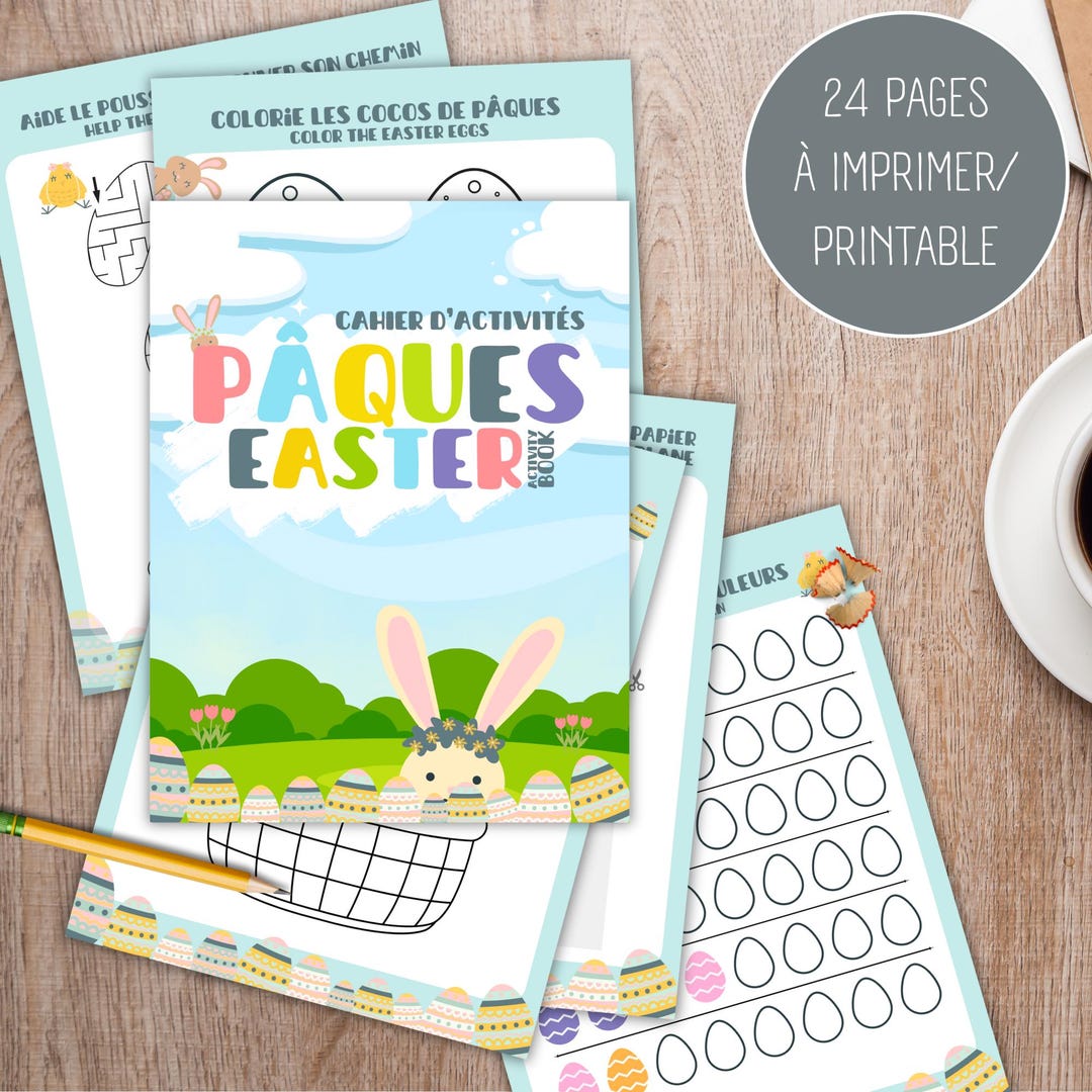 Cadeau de Pâques : Cahier d'activités de Pâques pour enfant de 3 à 8 ...