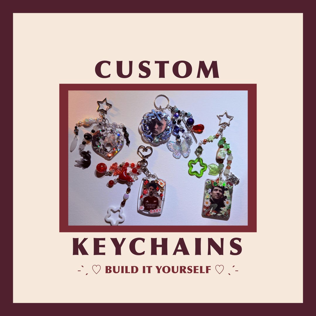 Custom Keychain With Charms | Character/celebrity | Build Your Own! - Etsy