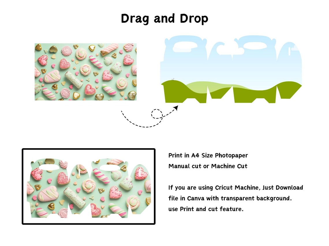 Ice Cream Birthday Gable Box, Mini Gable Box, Party Favors, Souvenir ...