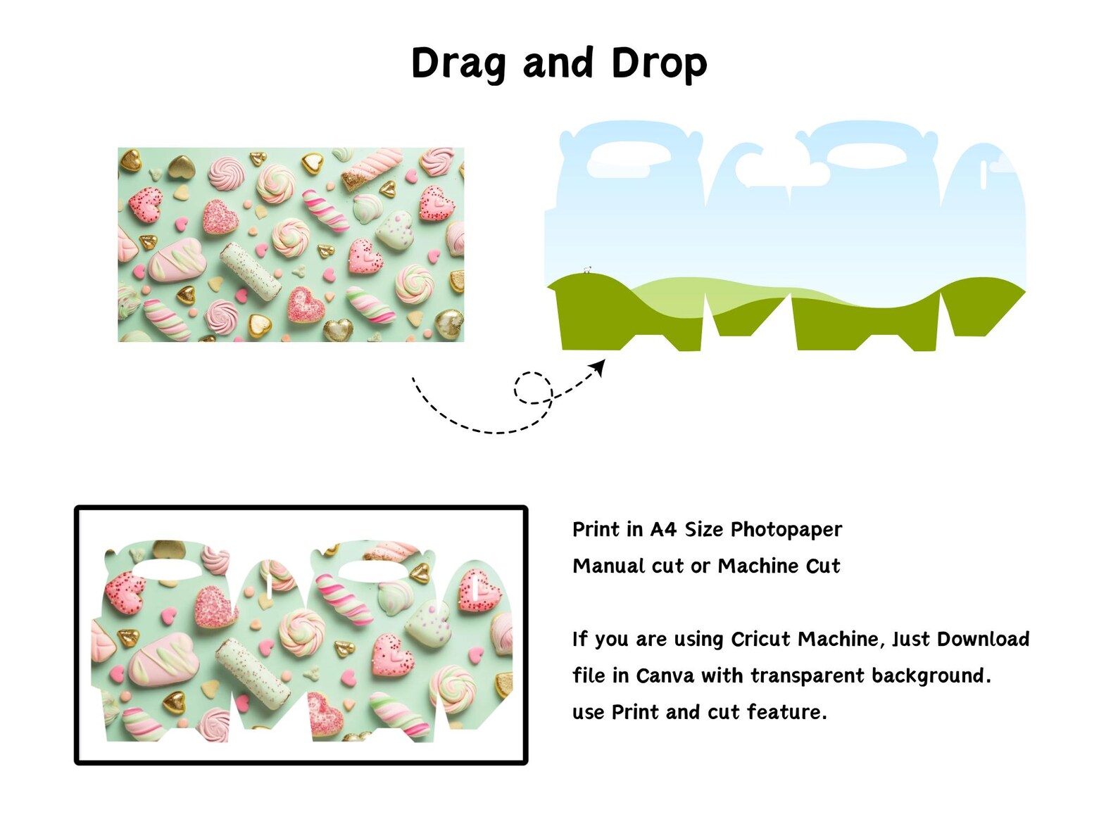 Ice Cream Birthday Gable Box, Mini Gable Box, Party Favors, Souvenir ...