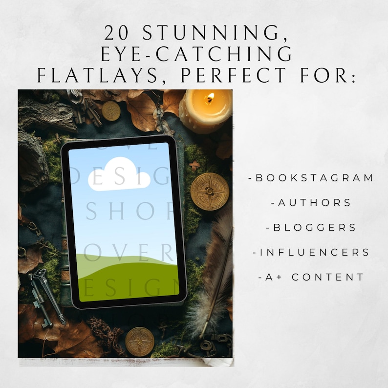 Epic Fantasy Adventure Bookstagram Flatlay | 20 Templates for Canva ...