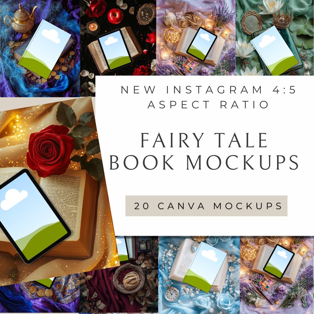 Fairy Tale Bookstagram Flatlays | 20 Templates for Canva | Fantasy ...