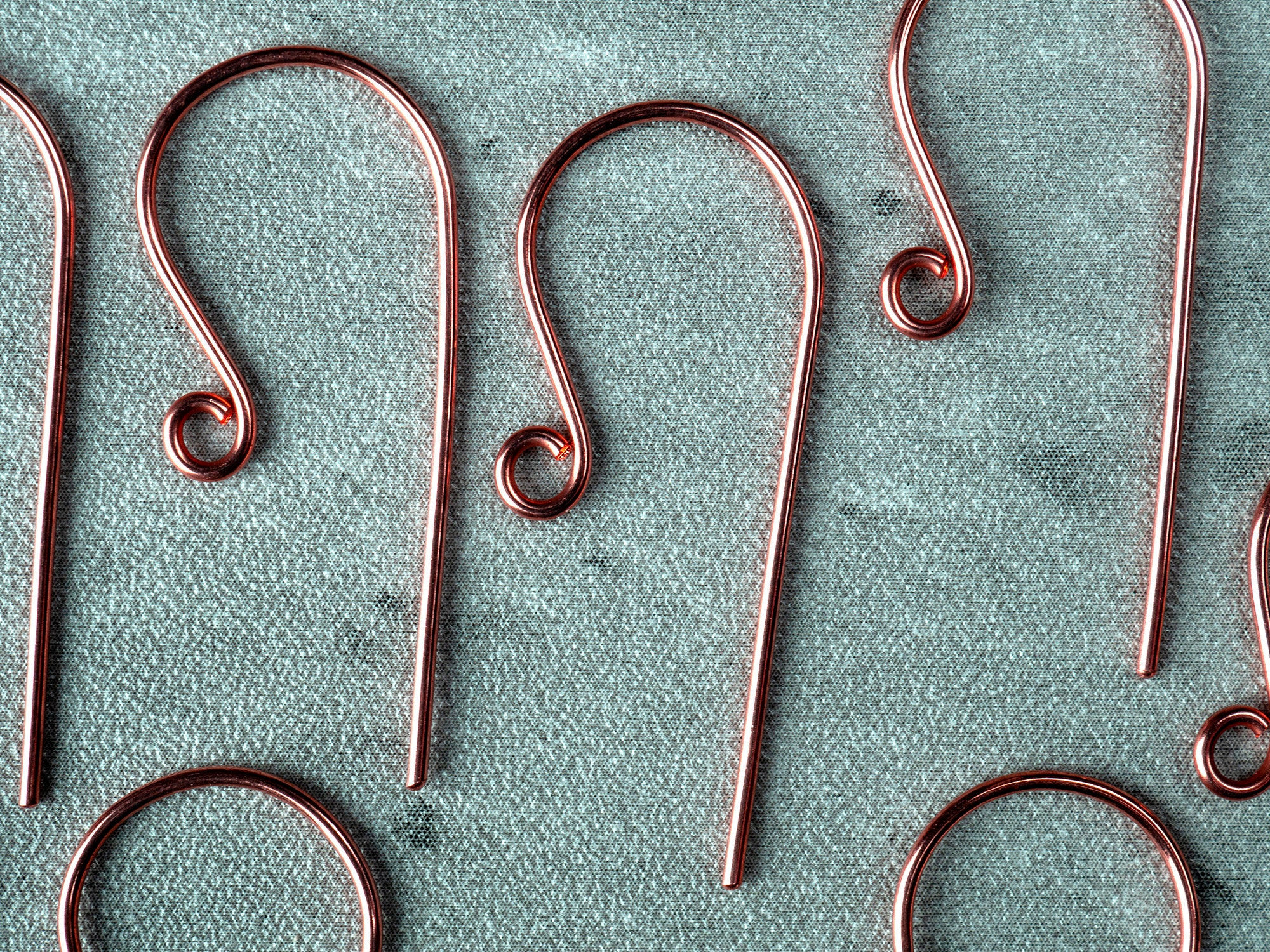 Copper Ear Wires, Long French Hooks, Available as 5, 10, 15, or 20 ...