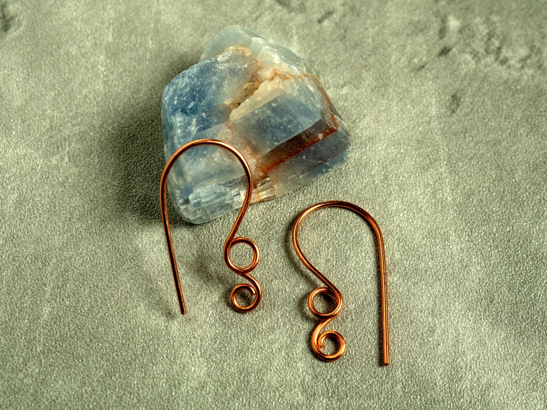 Copper Swirl Ear Wires, Your Choice of Quantity, Artisan Made to Order ...