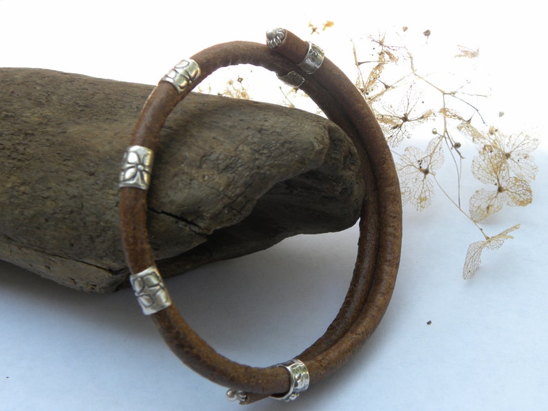 Sterling Silver Leather Ring Urban Modern - Etsy