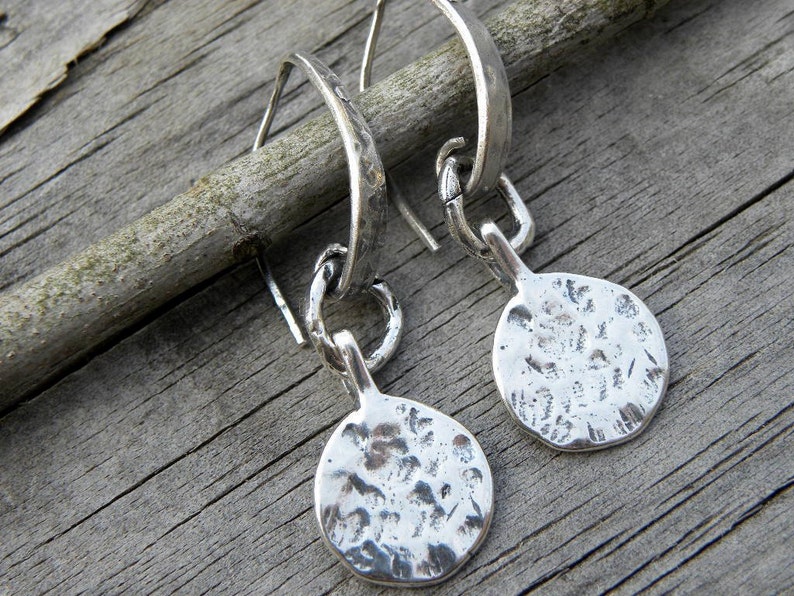 Artisan Sterling Silver Earrings Handcrafted Textured Organic - Etsy