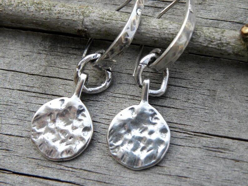 Artisan Sterling Silver Earrings Handcrafted Textured Organic - Etsy