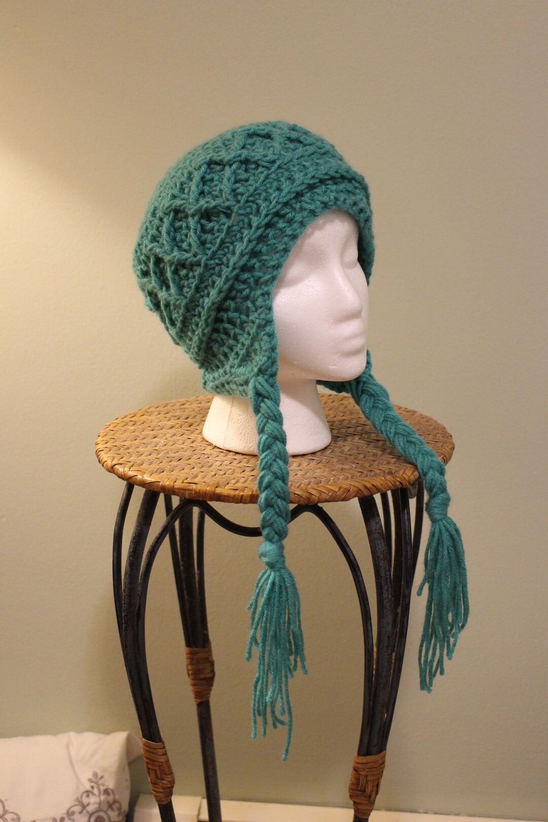 Handmade Ear Flap Hat - Diamond Stitch - Etsy