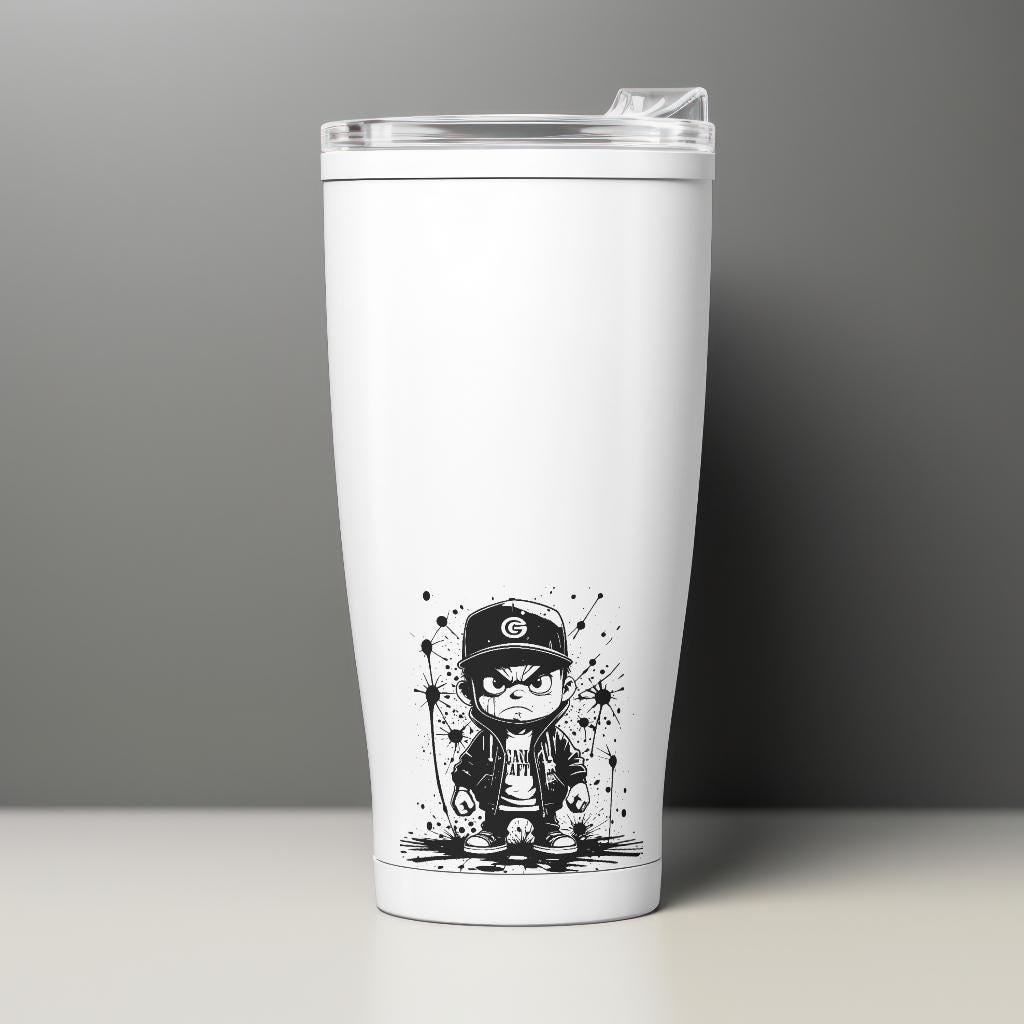 Street Style Cartoon Character Graphic – Urban Graffiti-inspired Baller ...