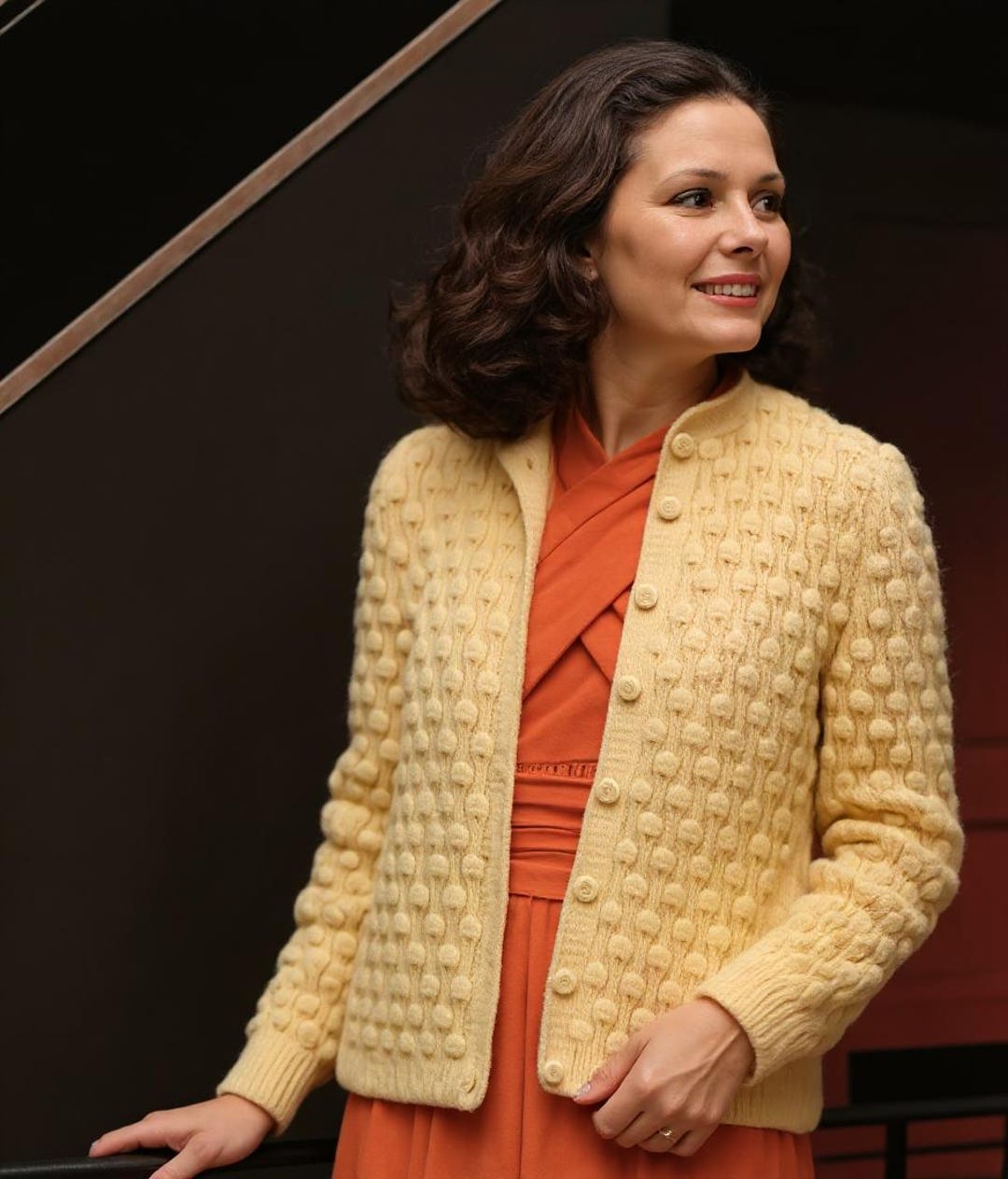 1970s Vintage Cardigan Knitting Pattern With Bobbles (some Crochet) (33 ...