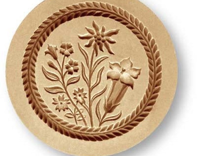 Alpen Edelweiss Gentian Flowers Springerle Cookie Mold by Anis-paradies ...