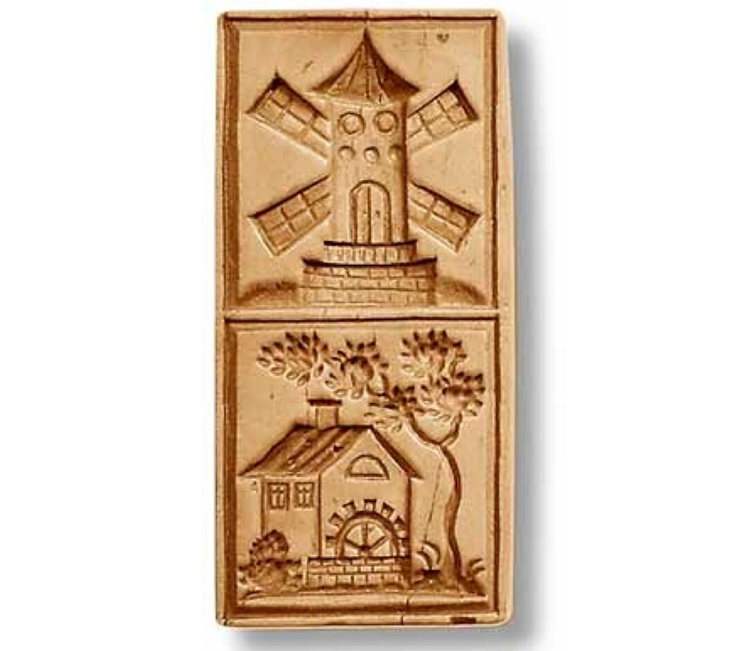 2 Pictures Windmill and Gristmill Springerle Cookie Mold by Anis ...