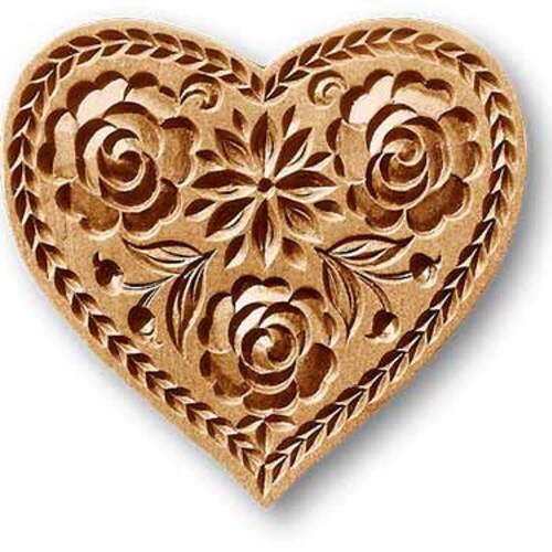 Heart Shaped Springerle Plaster Form Craft Supplies & Tools Food ...