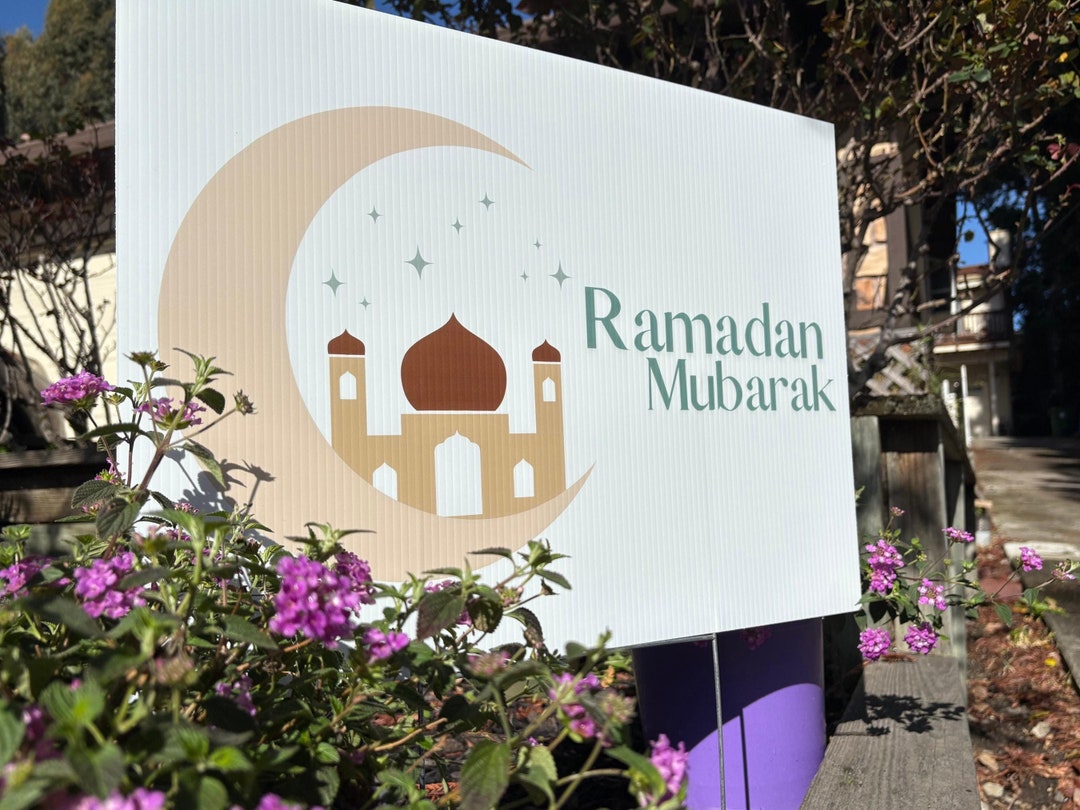 Ramadan Mubarak Yard Sign (stand Included), Ramadan Decoration Outdoor ...