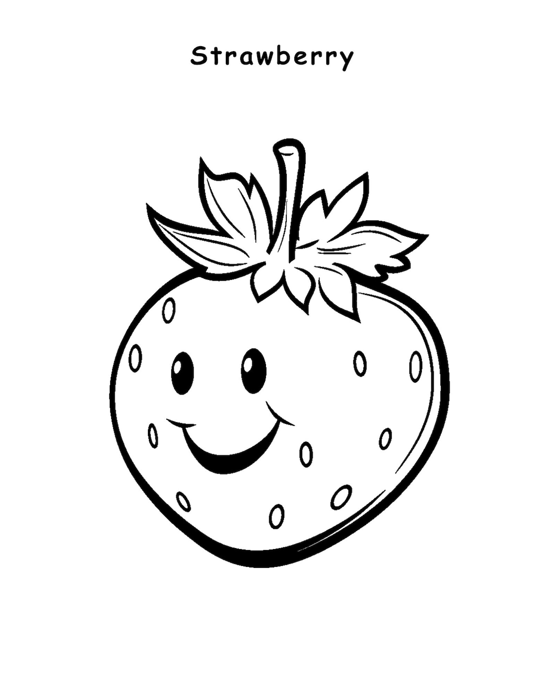 Fruit Coloring Pages for Kids – 20 Fun Designs With Names | Digital ...