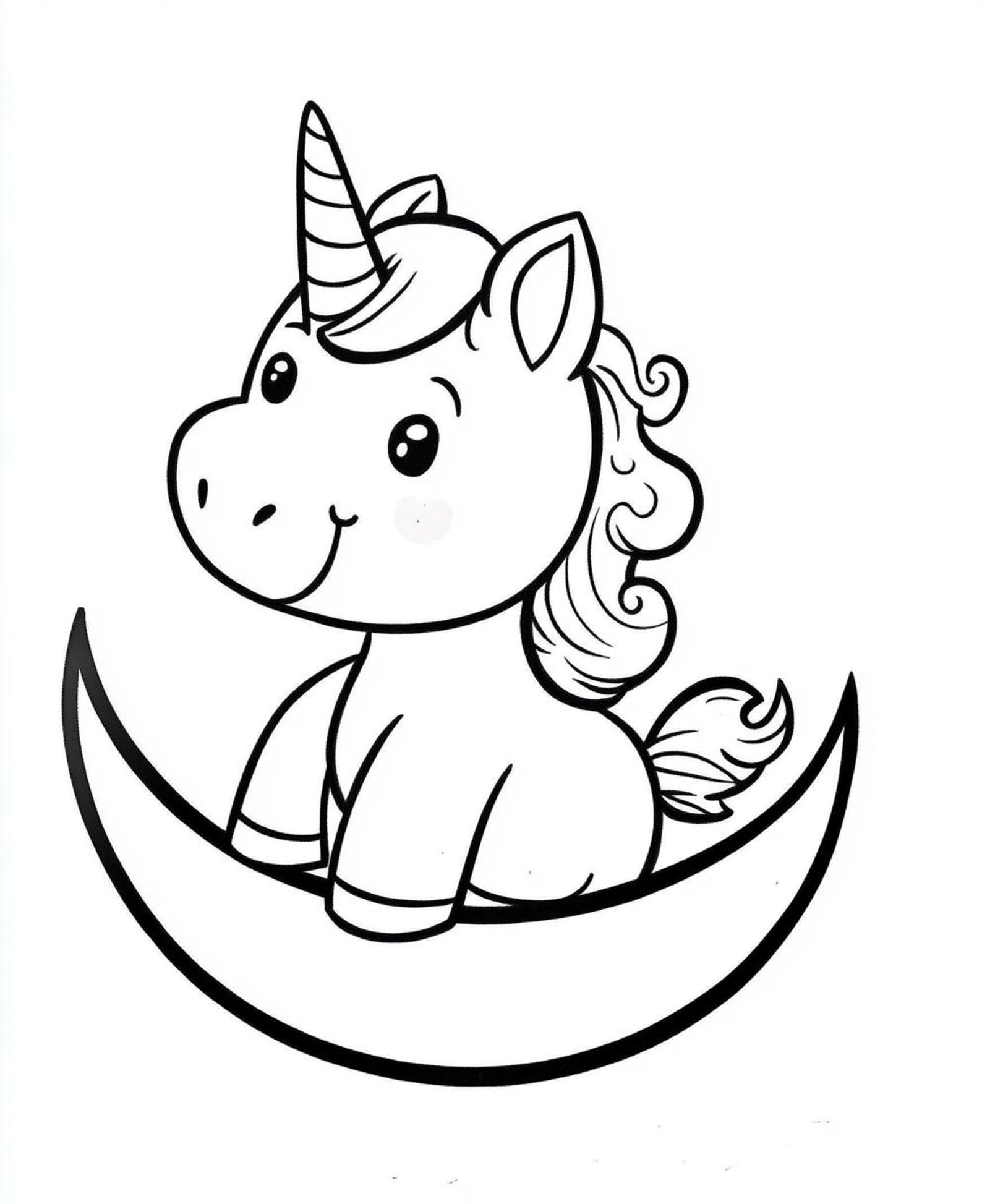 Cute Unicorn Coloring Pages for Kids – 20 Adorable Designs | Digital ...