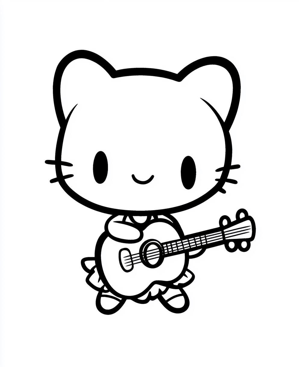 Kitty Coloring Pages for Kids – 20 Cute Cat Designs | Digital Download ...