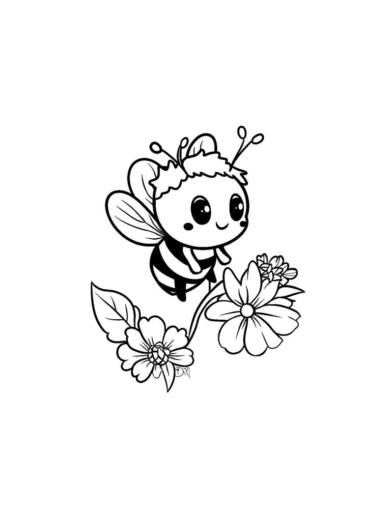 Honey Bee Coloring Pages for Kids – 20 Fun Designs | Digital Download ...
