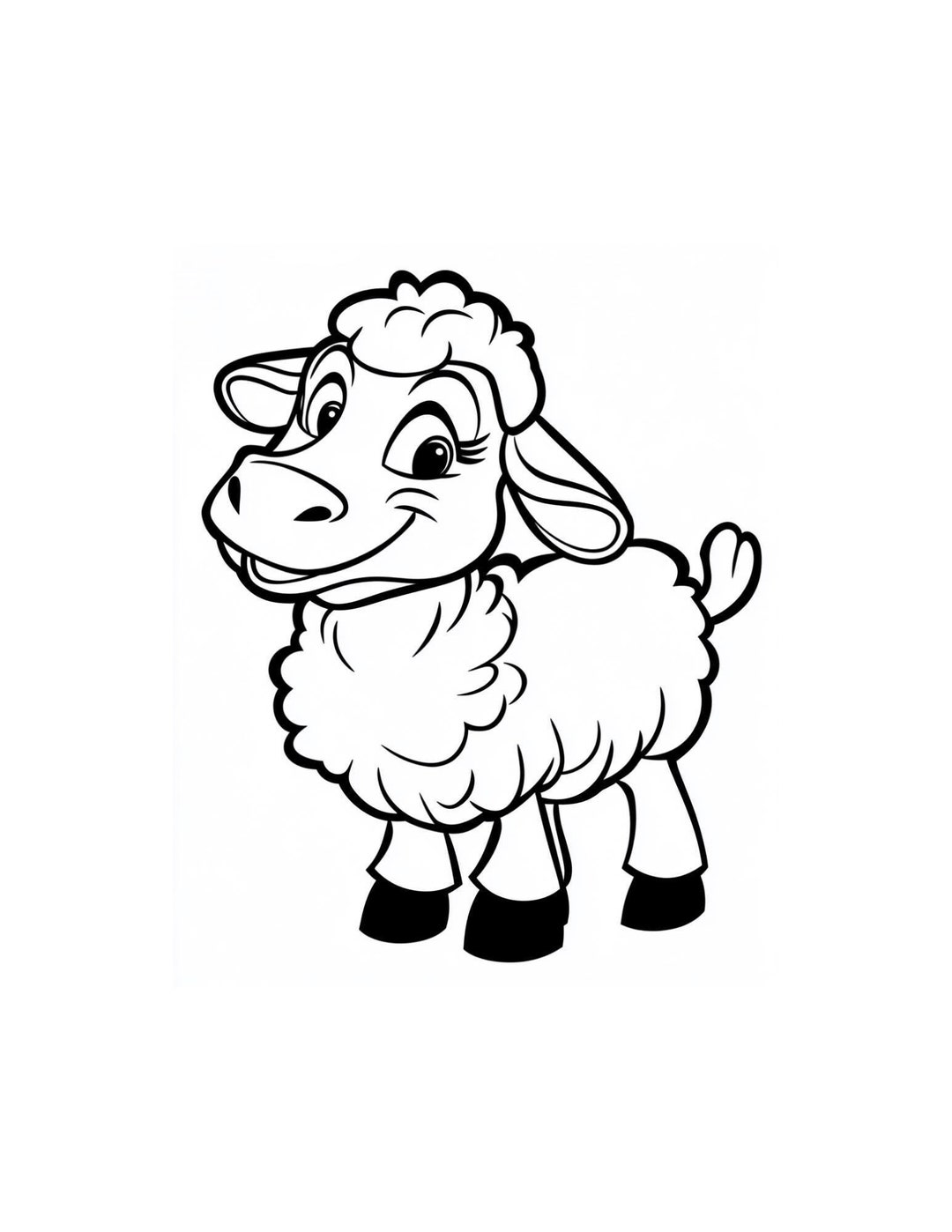 Cute Farm Animals Coloring Pages for Kids | 20 Unique Printable Designs ...
