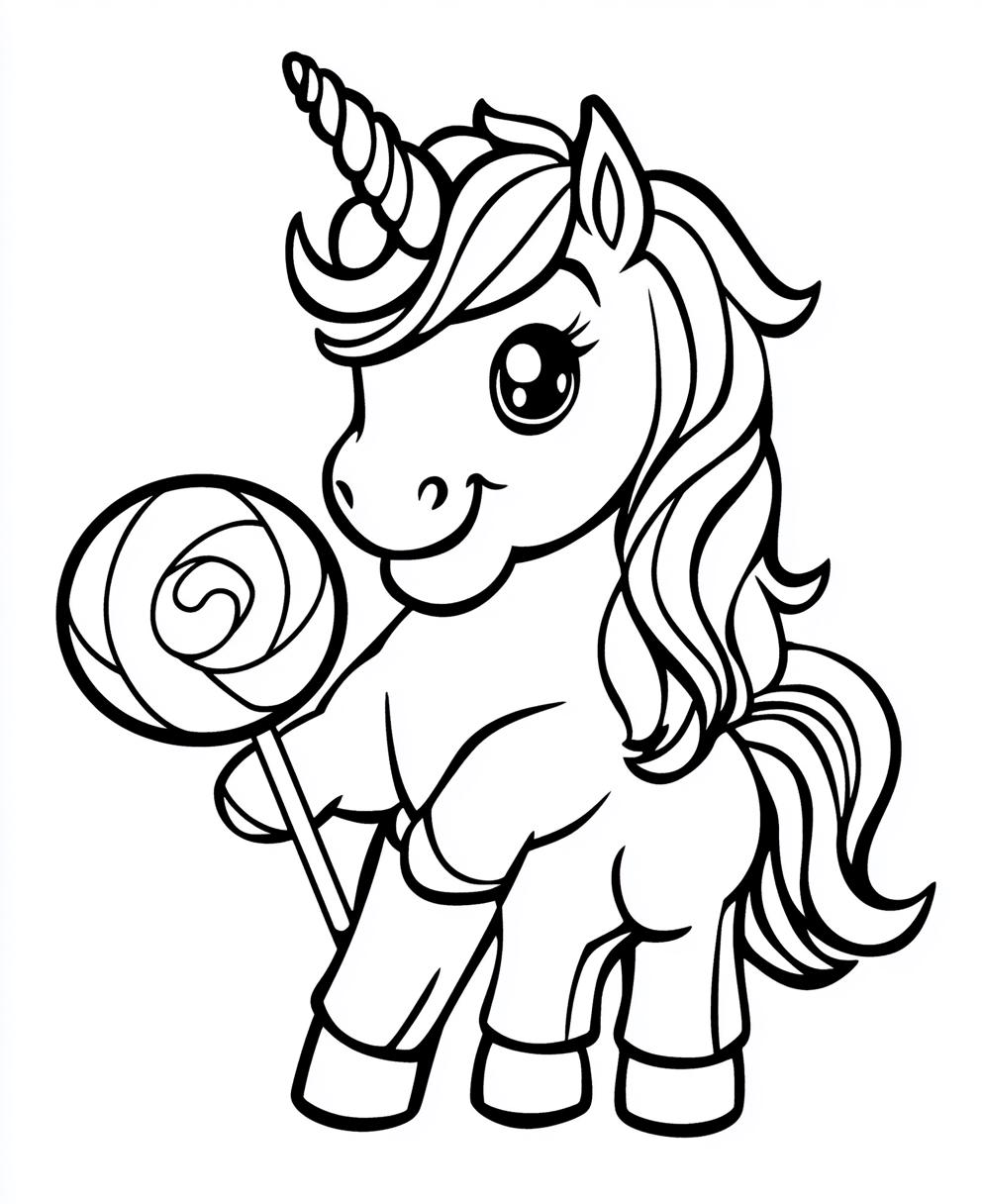 Cute Unicorn Coloring Pages for Kids – 20 Adorable Designs | Digital ...