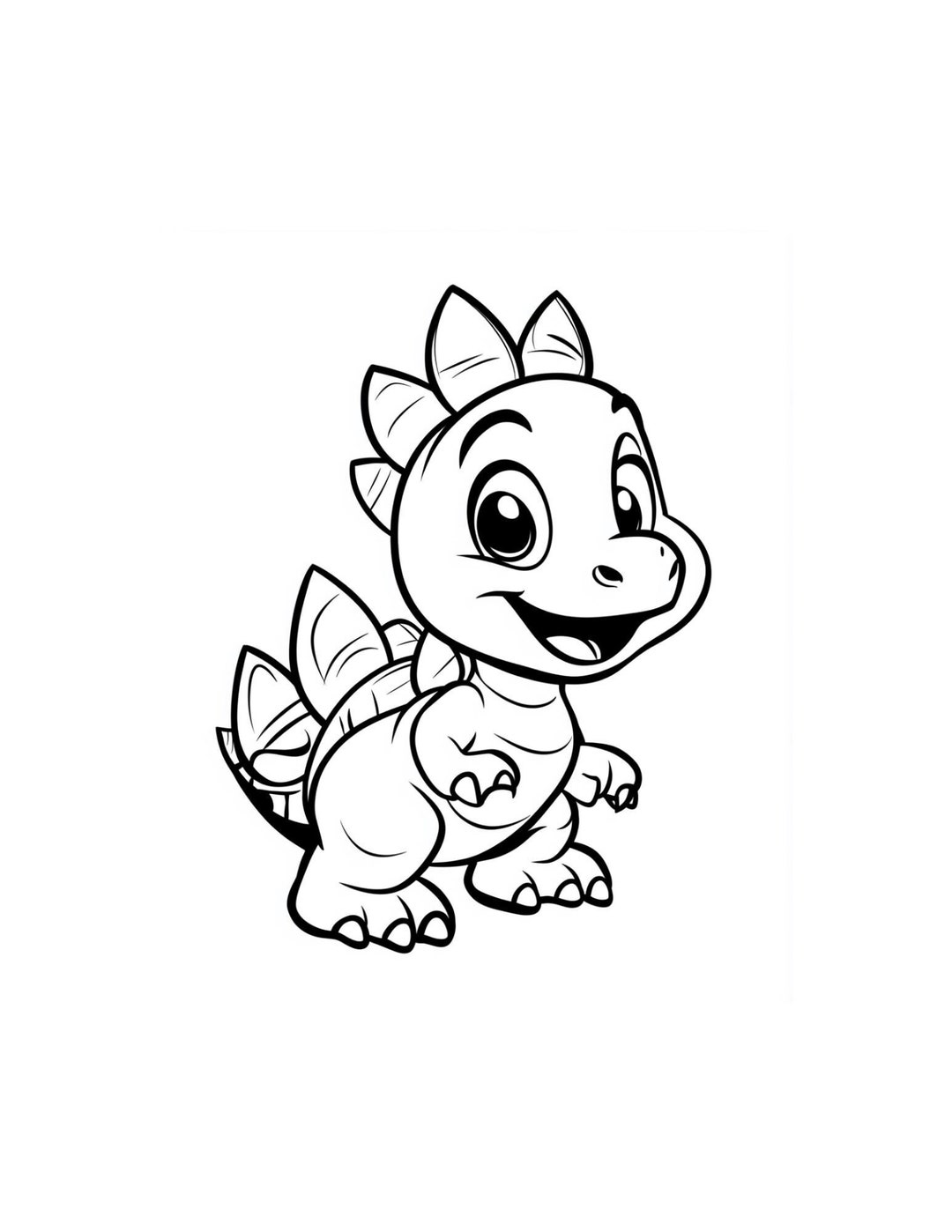 Cute Dinosaur Coloring Pages for Kids | 20 Unique Designs | Printable ...