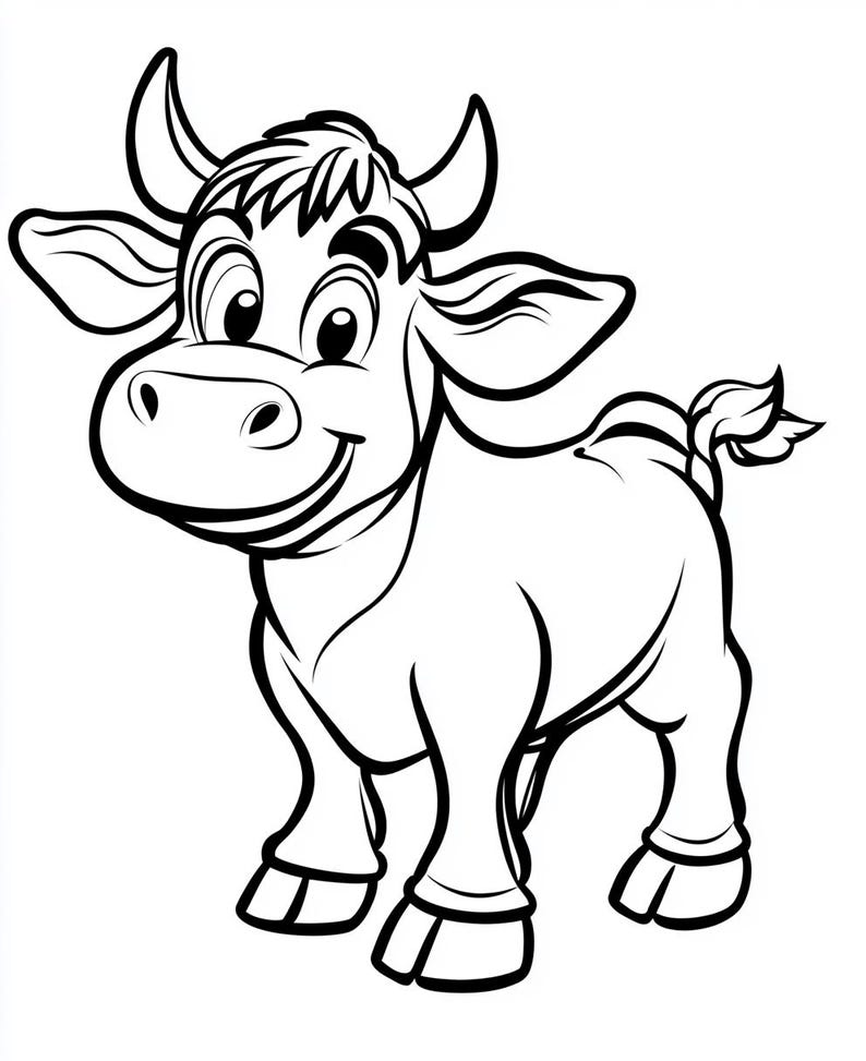 Cute Farm Animals Coloring Pages for Kids | 20 Unique Printable Designs ...