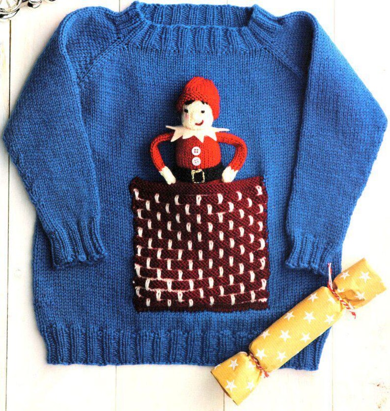 Child's Elf Sweater Knitting Pattern – Vintage Christmas Jumper (PDF ...