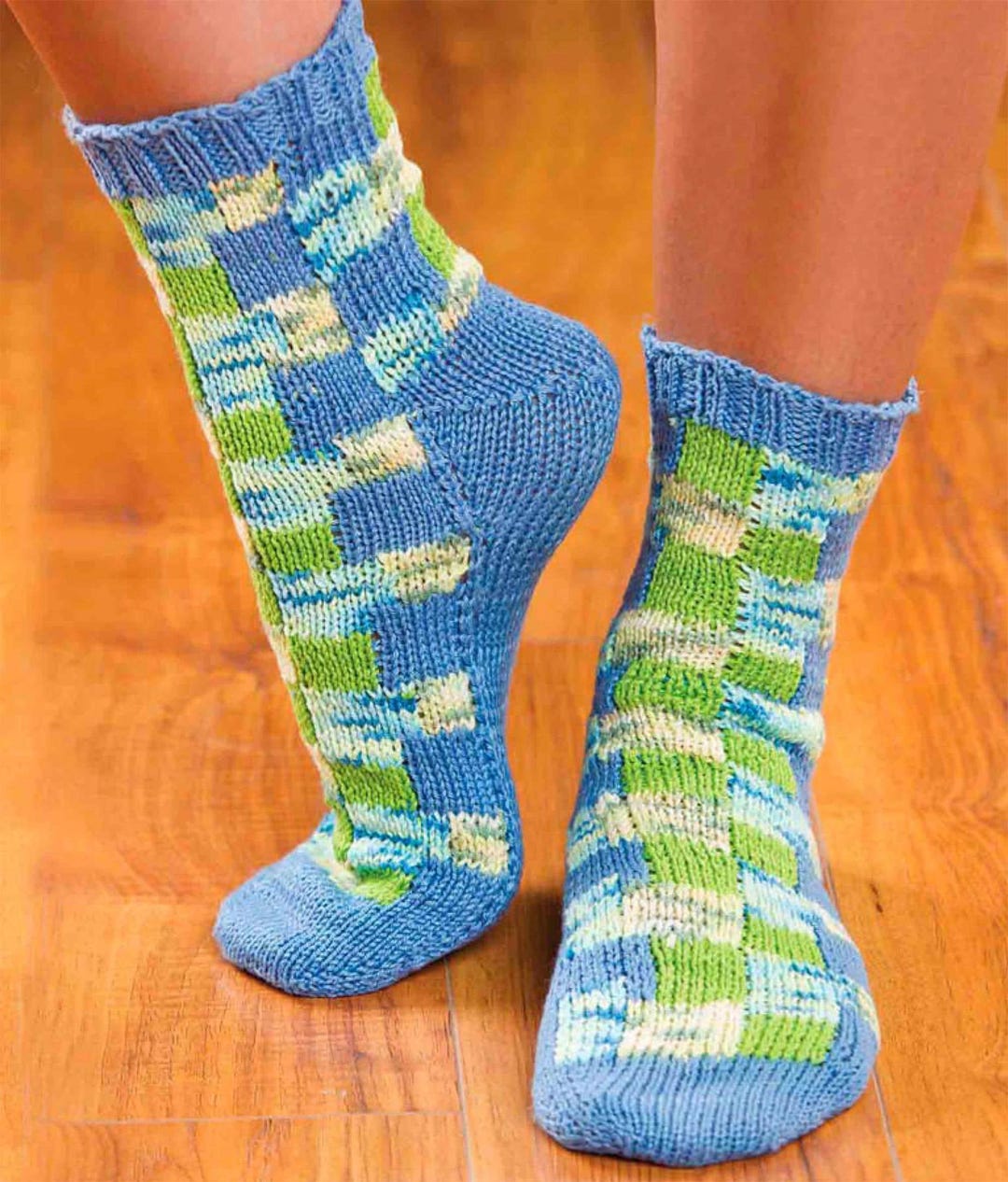 Vintage Patchwork Adult Socks Knitting Pattern (PDF Download) - Etsy