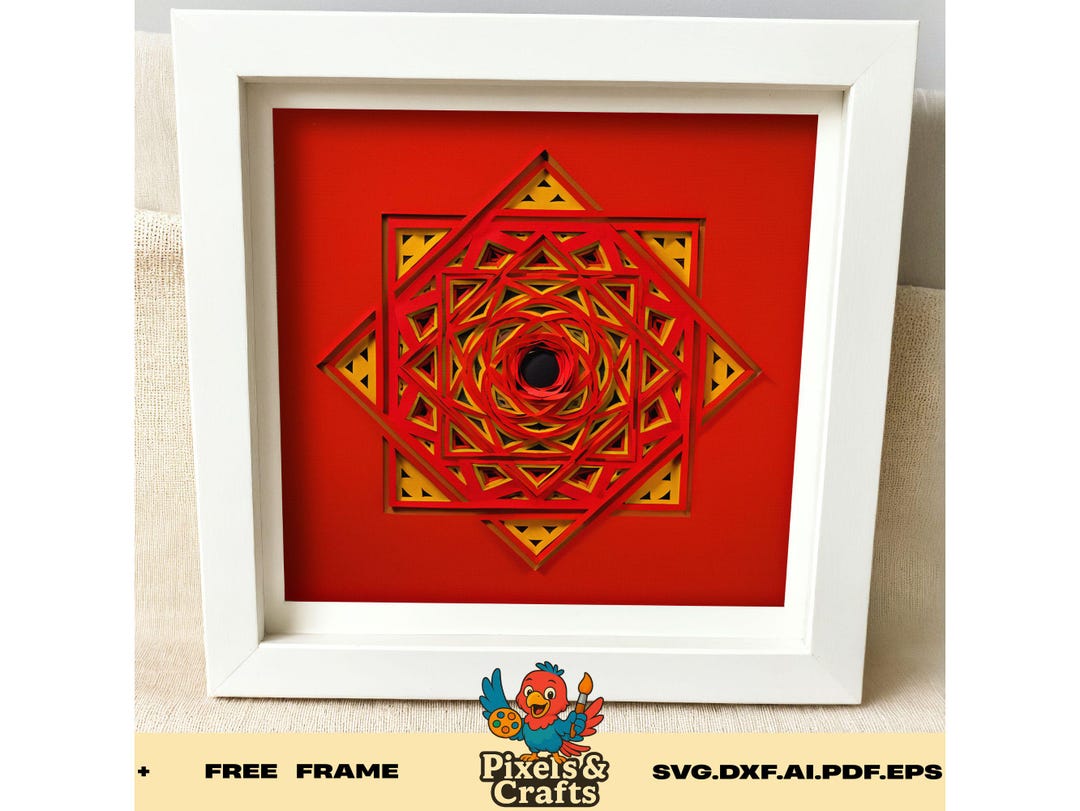 Moorish Star Shadow Box SVG, 3D Layered Paper Cut Template, Al Andalus ...