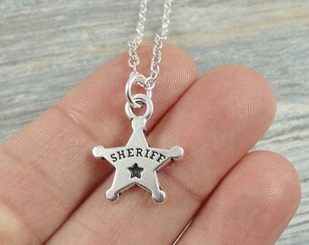 Sheriff Necklace | Etsy
